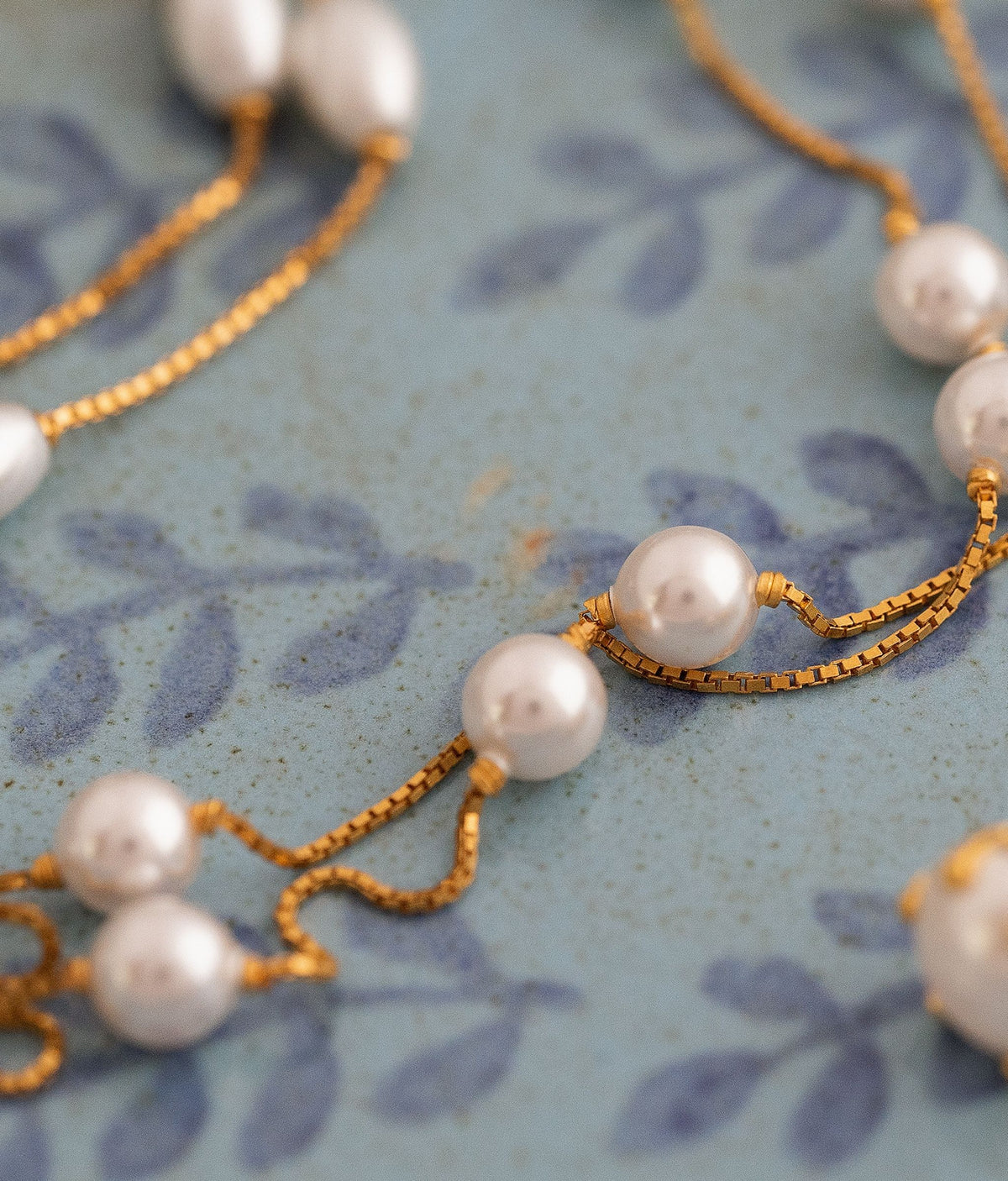 Oceana 22k Gold Pearl Chain - R Narayan Jewellers | R Narayan Jewellers