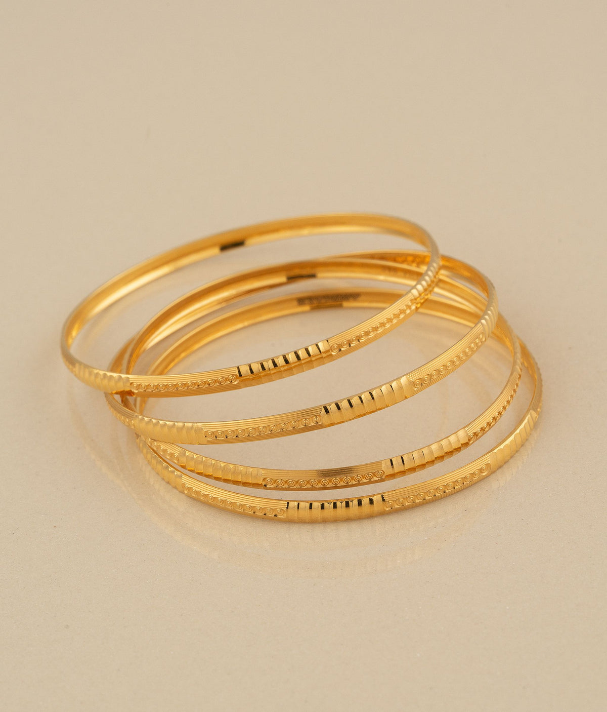 Amaana Gold Bangles Set Of 4 - R Narayan Jewellers