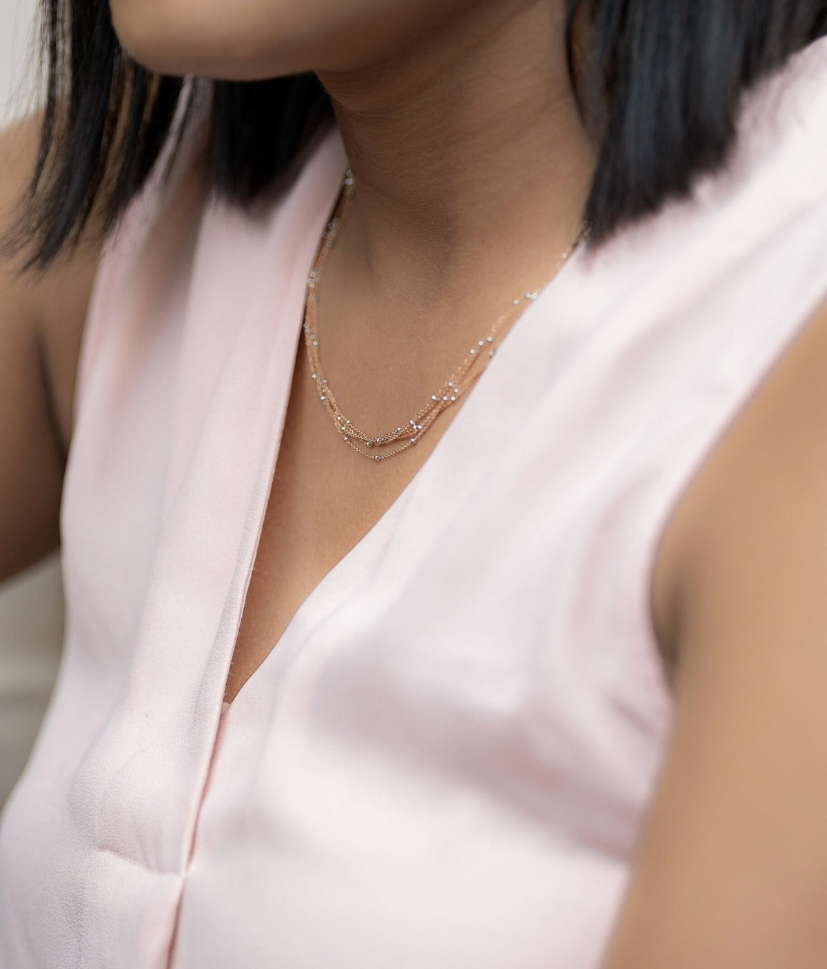 Mica - Strings Of 18K Gold Chain Necklace - R Narayan Jewellers | R ...